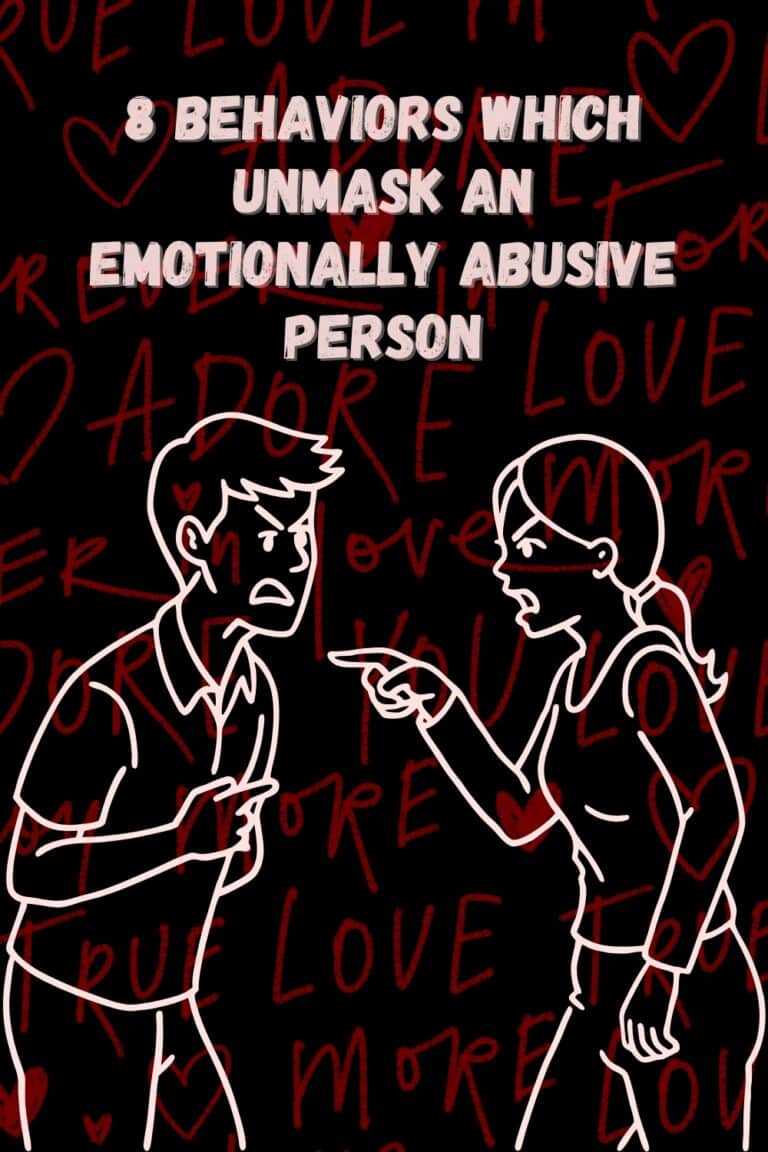 8 Behaviors Which Unmask An Emotionally Abusive Person – The Thought ...