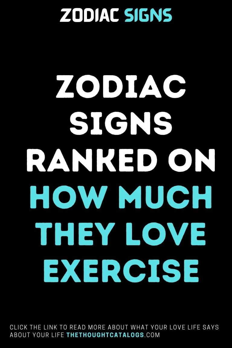 Zodiac Signs Ranked On How Much They Love Exercise – The Thought Catalogs